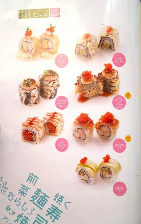 Menu at Sushi Go! restaurant, Curug Sangereng