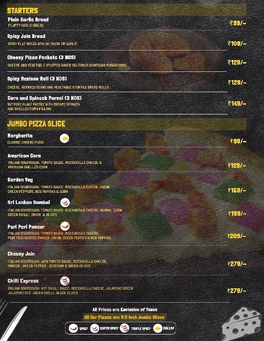 Menu at Fasta Pizza, Chennai, 58/68