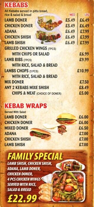 Menu at Divan Restaurant, Harrow, 229 Charlton Rd