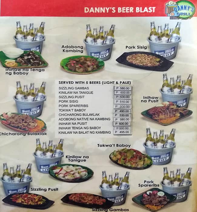 Carta de Danny's Grill and Sushi Bar Restaurant, Ciudad Quezon, 42 ...
