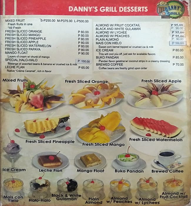 Menu at Danny's Grill and Sushi Bar Restaurant, Quezon City, 42 Timog Ave