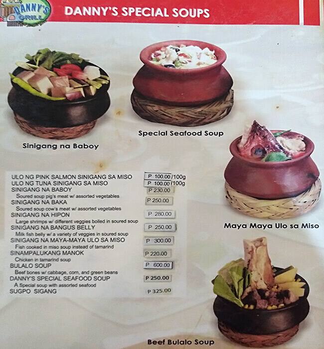Carta de Danny's Grill and Sushi Bar Restaurant, Ciudad Quezon, 42 ...