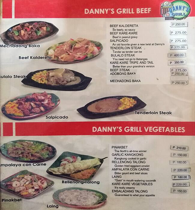 Menu at Danny's Grill and Sushi Bar Restaurant, Quezon City, 42 Timog Ave