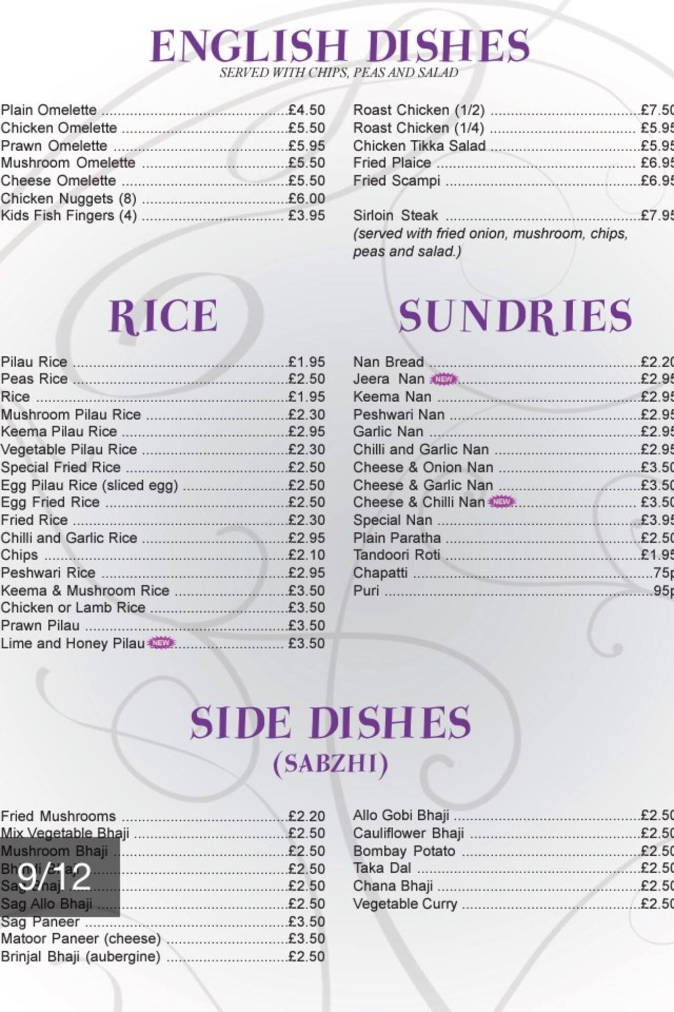 Spice Heaven Menu, Menu for Spice Heaven, Whitchurch, West Midlands ...