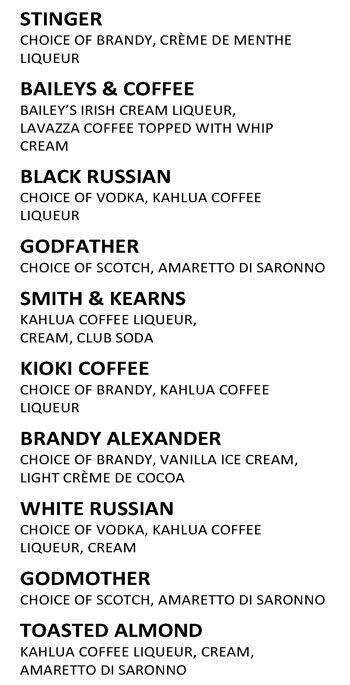 Menu at Courtyard Cafe, Austin