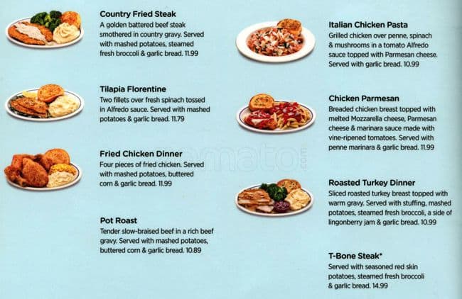 Menu at IHOP restaurant, Castle Rock