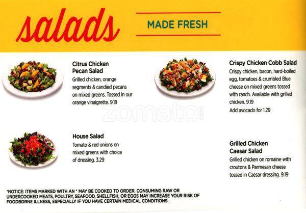 Menu at IHOP restaurant, Castle Rock