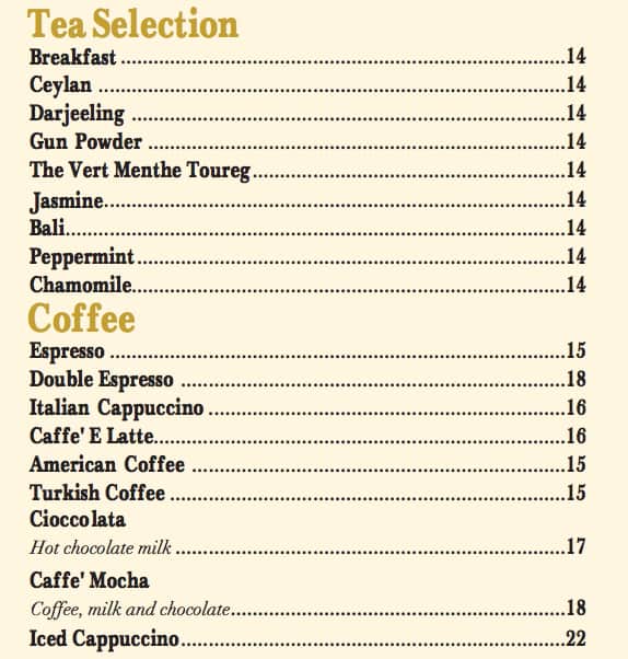 Menu at Biella pizzeria, Dubai, Al Quoz Rd Interchange 3 Sheikh Zayed Rd