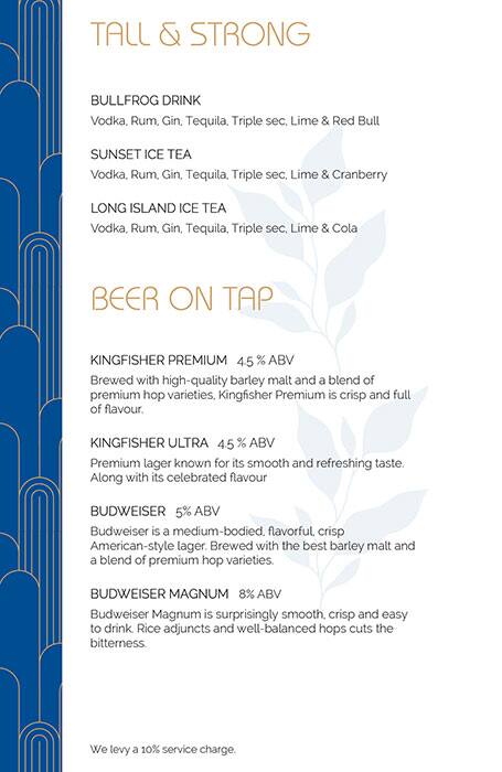 Menu at Sashay Taproom & Kitchen, Bengaluru