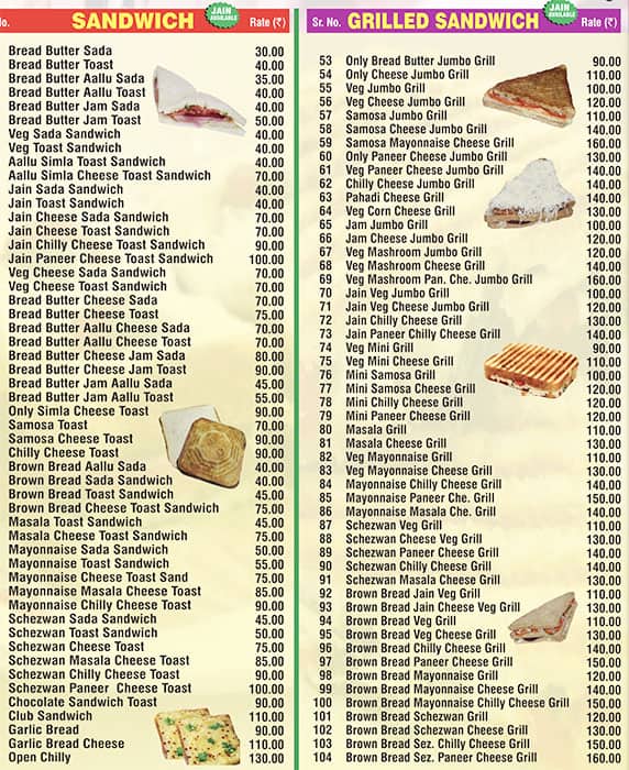 Menu of Sheetala Fast Food, Vashi, Navi Mumbai