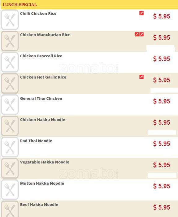Menu at Hakka King restaurant, Markham, Markham Rd