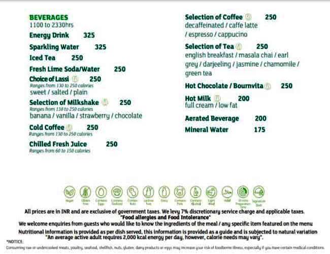 Menu at Viva - All Day Dining - Holiday Inn, Gurugram