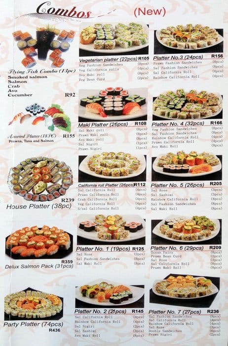 Menu at Rong Hing restaurant, Randburg