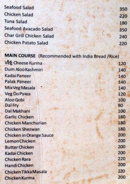 Menu at Twenty Three-24/7 Food N Booze, Arpora