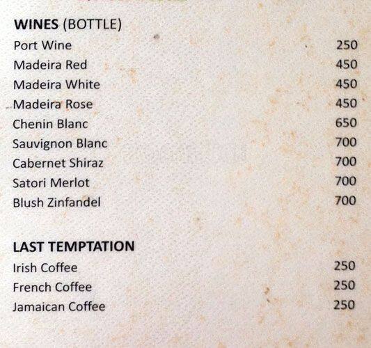 Menu at Twenty Three-24/7 Food N Booze, Arpora