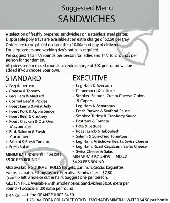 Menu at SWISS GOURMET DELI / WEST END DELI West End cafe, West End