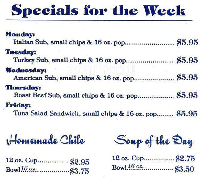 Menu at Miceli's Deli, Chicago