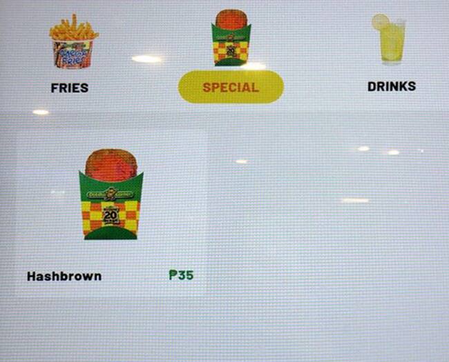 Carta del pub y bar Potato Corner, Makati, Glorieatta 1