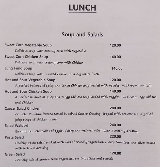 Menu of Plav Multicuisine Restaurant, Thycaud, Trivandrum