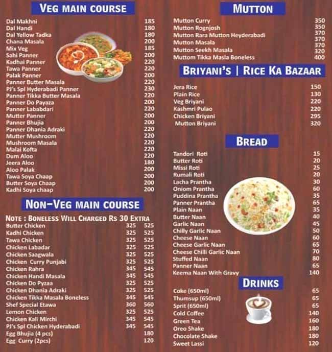 Menu of The Kulcha King, Sector 72, Noida