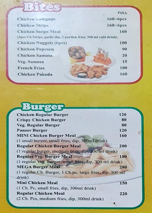 Menu of BMG Food, Balewadi, Pune