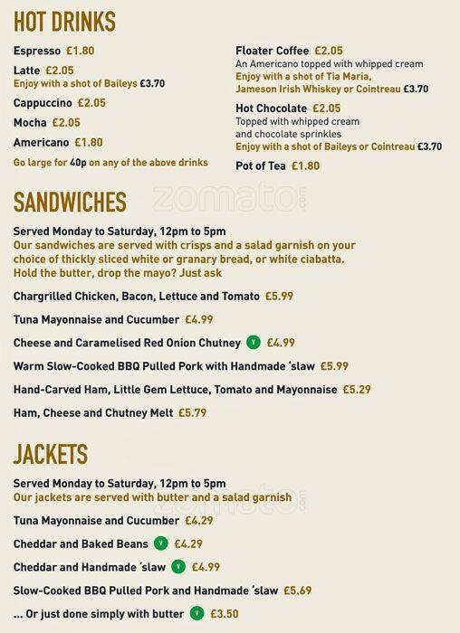 Menu at The Harrow pub & bar, Hornchurch, 130 Hornchurch Rd