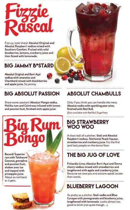 Menu at Revolution Glasgow - Renfield Street pub & bar, Glasgow, 67-69 ...