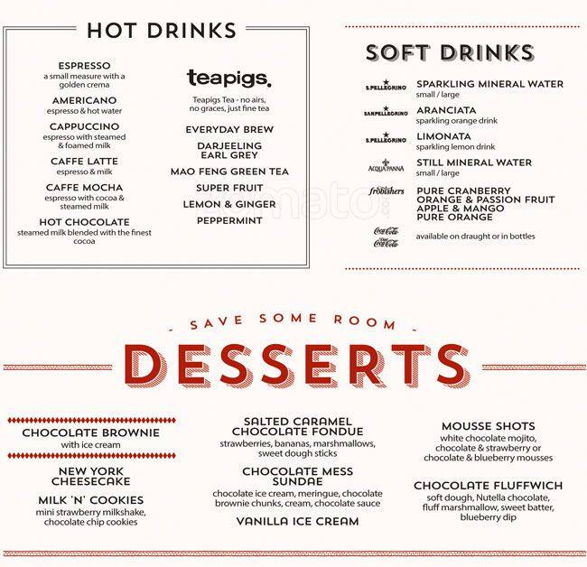 Menu at Revolution Glasgow - Renfield Street pub & bar, Glasgow, 67-69 ...