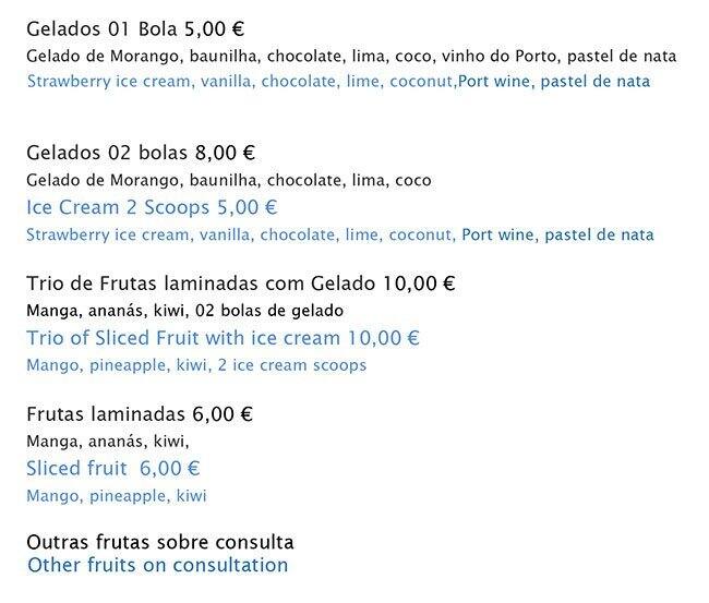 Menu at Zeno brasserie & pizza pizzeria, Estoril, Av. Aida 533