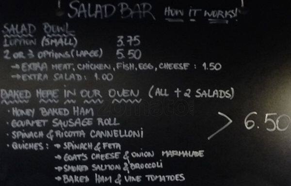 Menu at Olive Green cafe, Dublin, 10 Grand Canal Street Upper