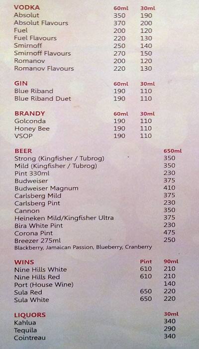 Menu at Signature Fine Dining Restaurant & Bar, Pune