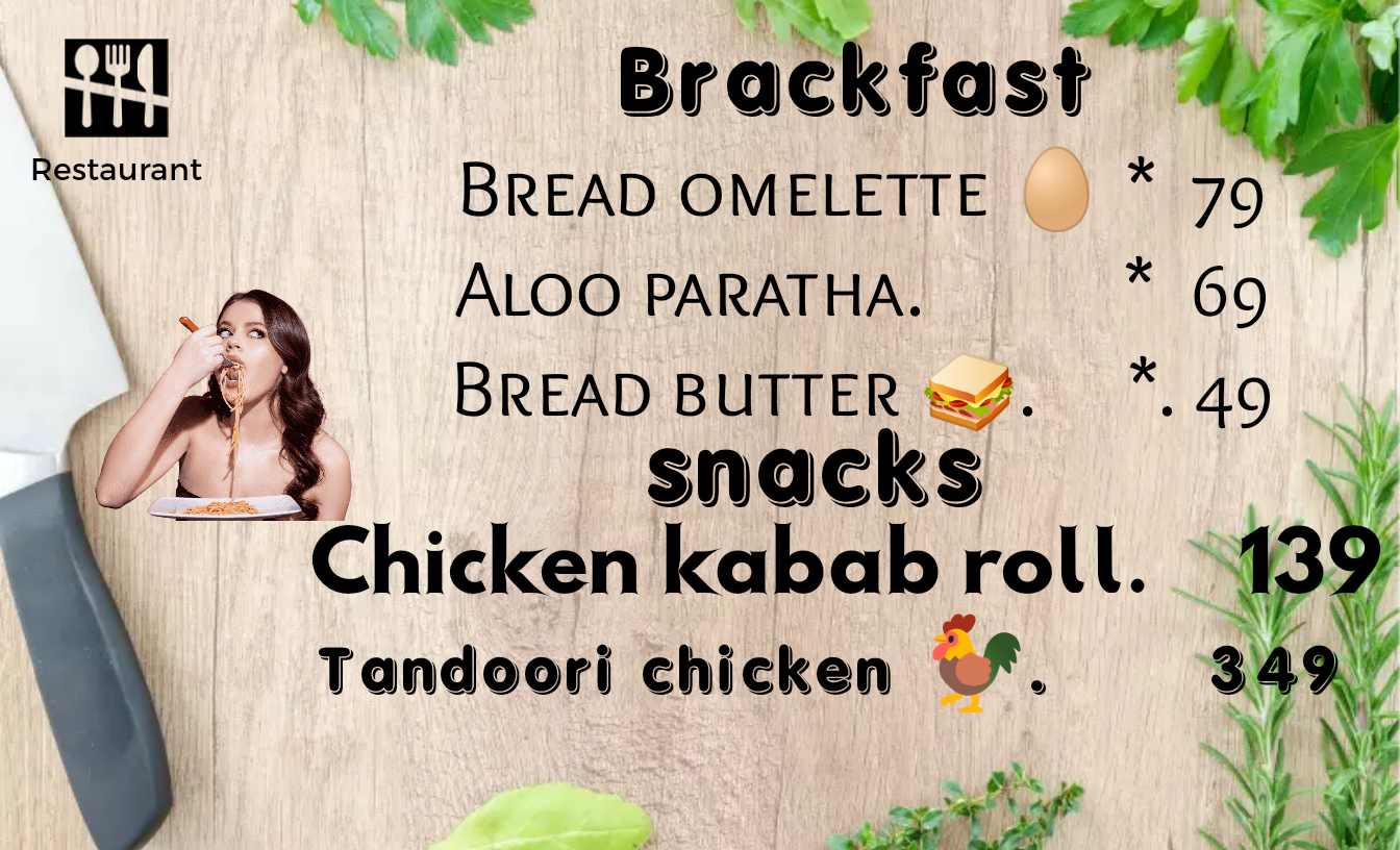 Menu of Satkar Food, Shalimar Bagh, New Delhi