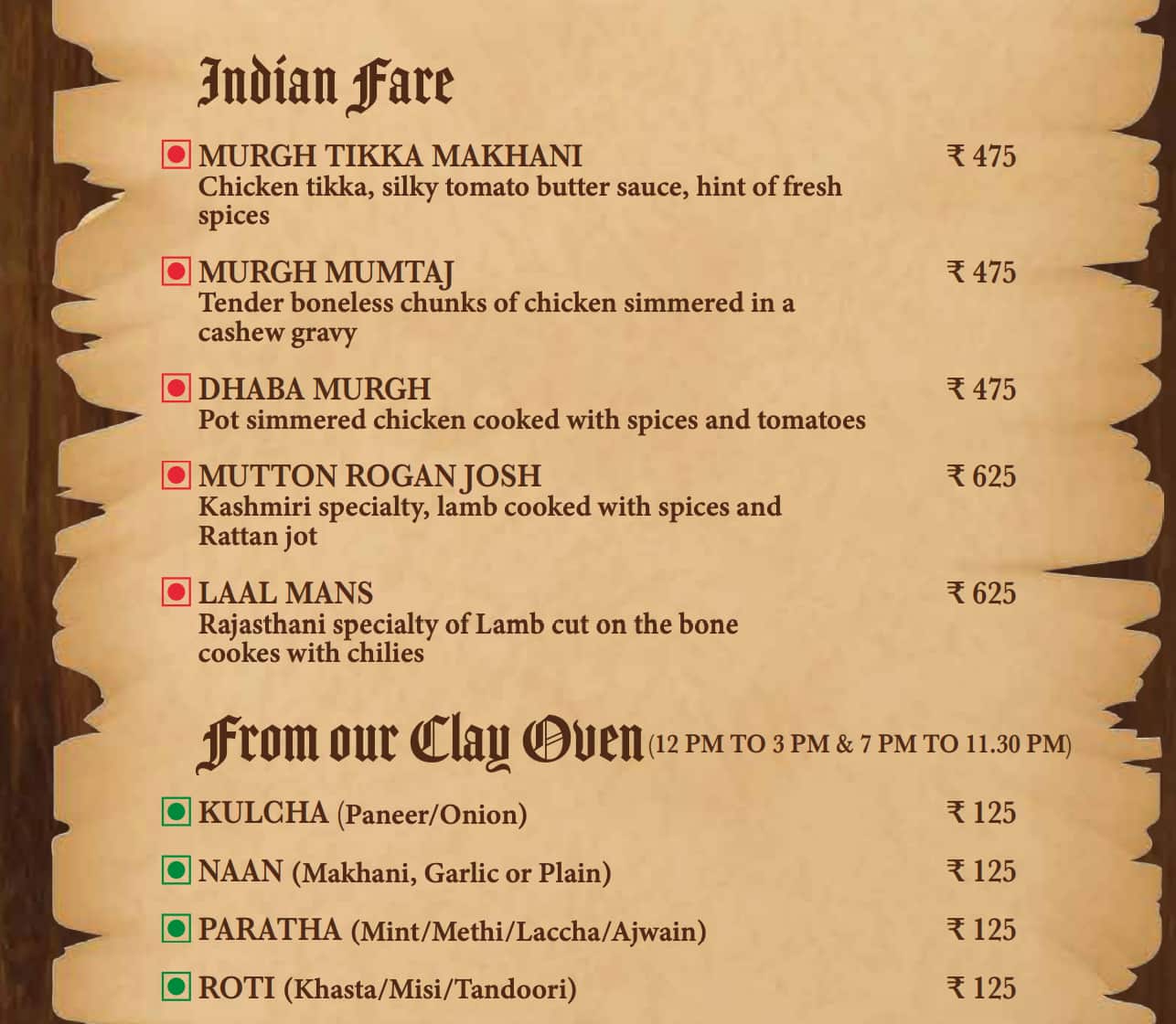 Menu of The Buffet Square, Potheri, Chennai