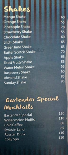 Menu at The Golden Spoon Restaurant, Ahmedabad