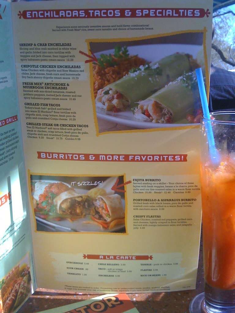 Menu at Chevys pub & bar, Sacramento, Garden Hwy