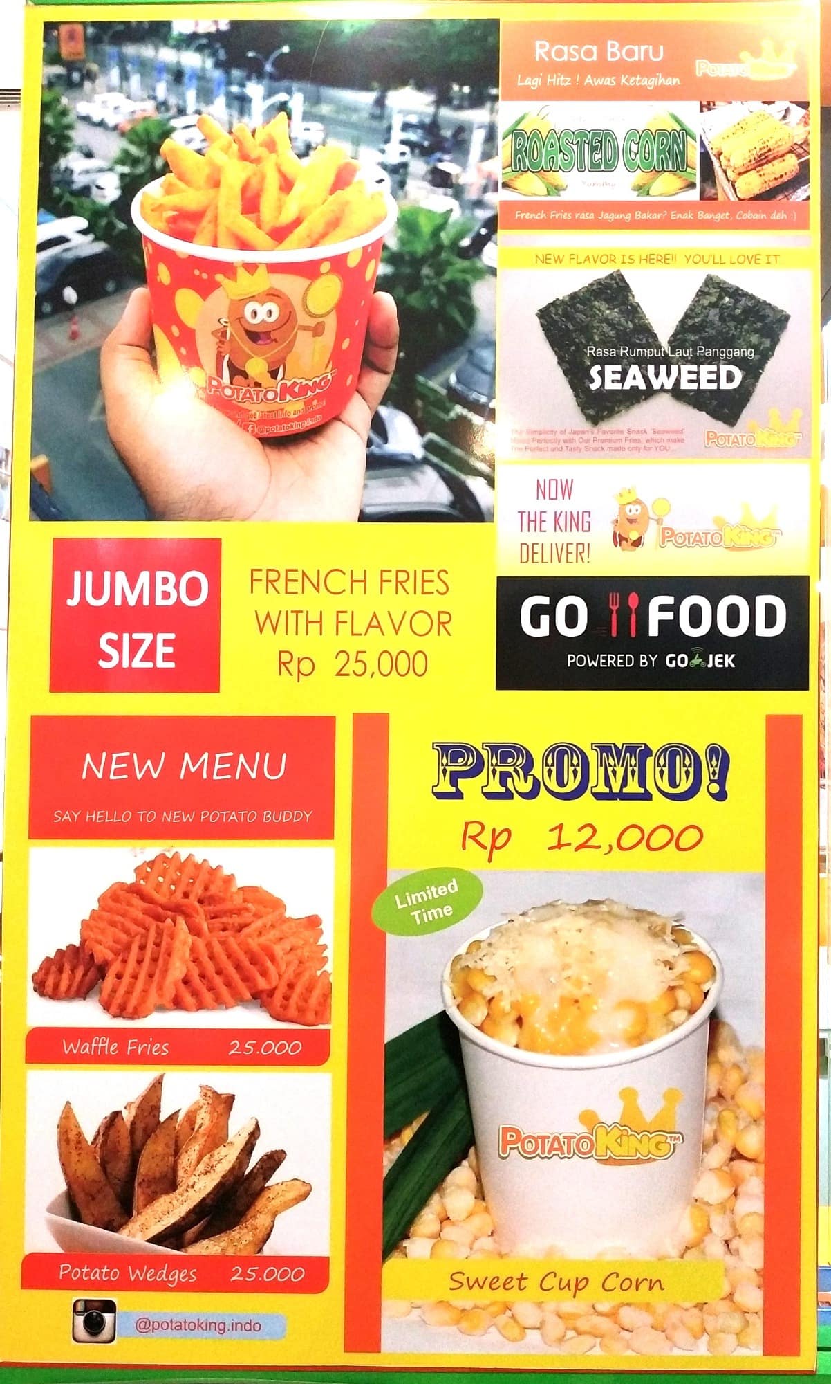 Menu at Potato King Mall Cipinang Indah restaurant, East Jakarta