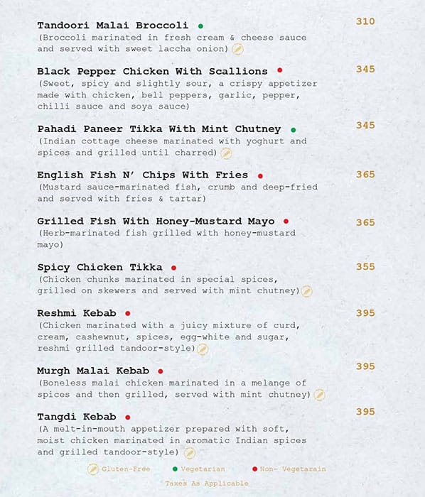 Menu at Serefe Cafe And Malt, Hyderabad