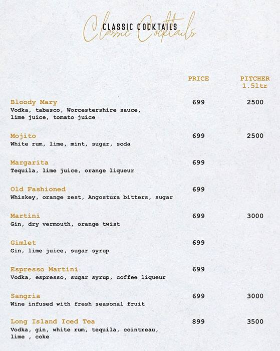 Menu at Serefe Cafe And Malt, Hyderabad