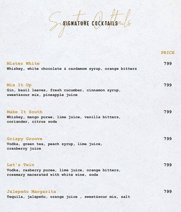 Menu at Serefe Cafe And Malt, Hyderabad