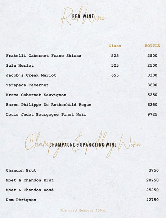 Menu at Serefe Cafe And Malt, Hyderabad