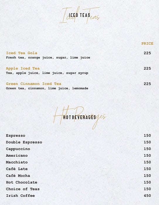 Menu at Serefe Cafe And Malt, Hyderabad