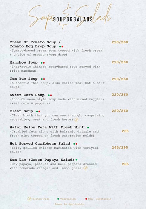 Menu at Serefe Cafe And Malt, Hyderabad