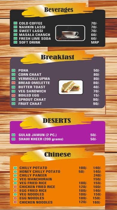 Menu at Ginger Cafe, Noida