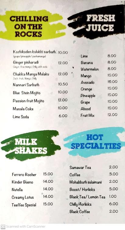 Menu of Teeffee, Al Rashidiya 2, Ajman