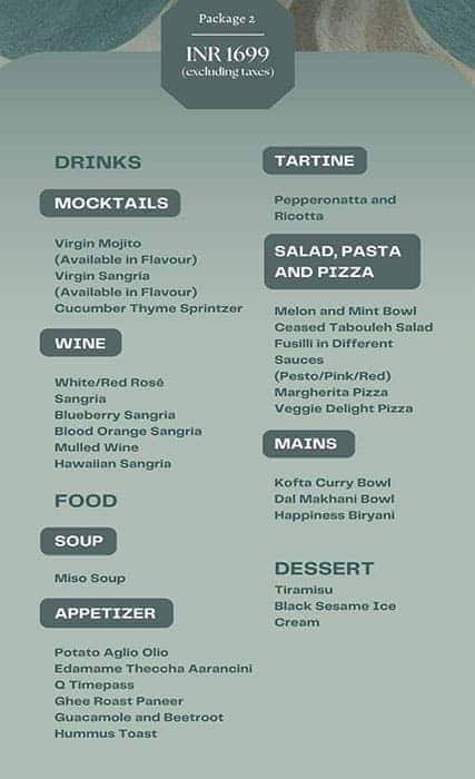 Menu of Q Bar & Cafe, Mundhwa, Pune