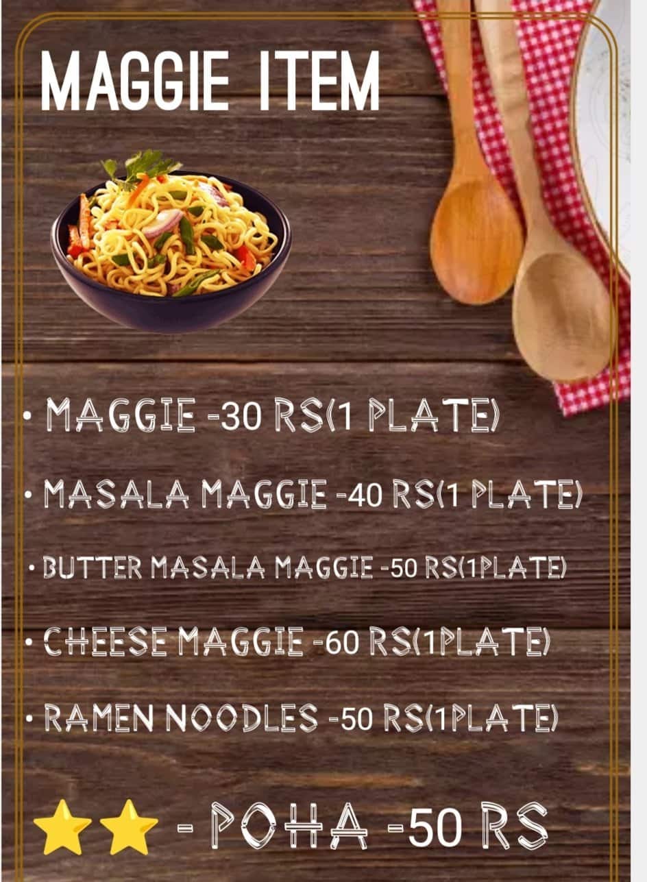Menu of Anupurna, Nilothi, New Delhi