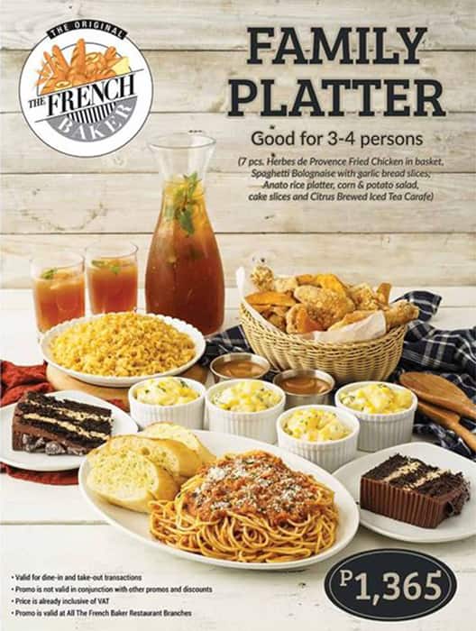 Menu at The Manila Baker cafe, Mandaluyong