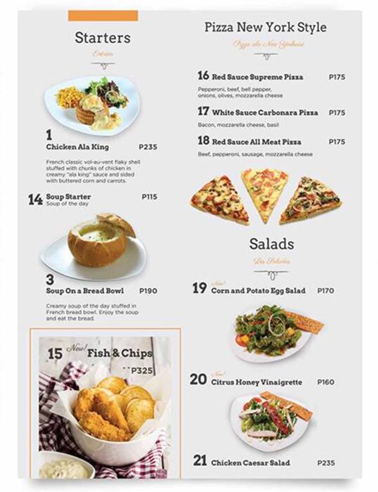 Menu at The French Baker, Pasay, S Maison Mall of Asia