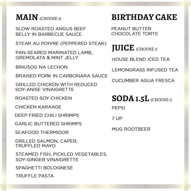 Carta del restaurante Niu by Vikings, Taguig