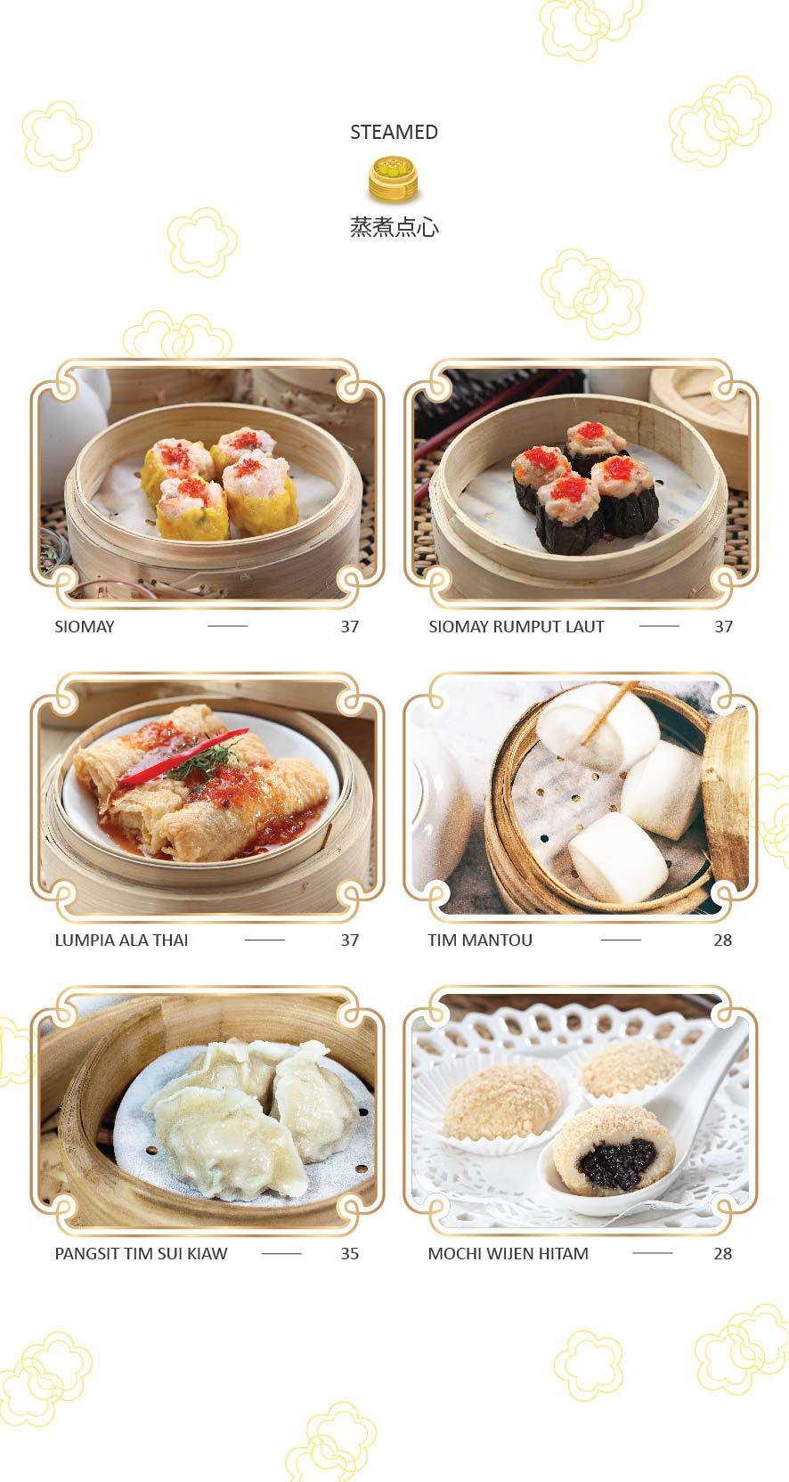 Menu at The Royal Jade restaurant, Jakarta, Glow Tower